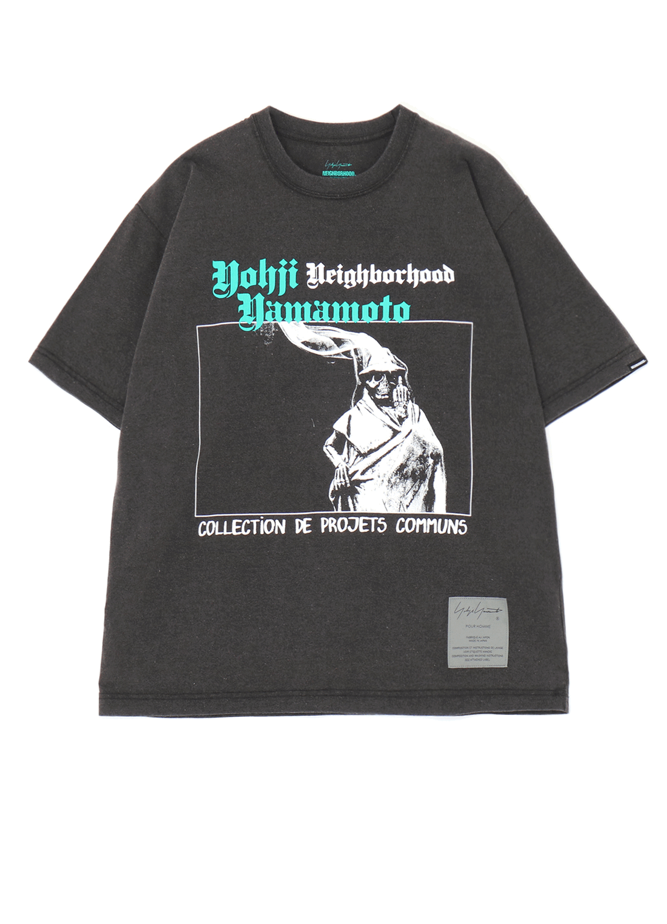 Yohji Yamamoto X NEIGHBORHOOD COTTON JERSEY PT SHORT SLEEVE M Grey
